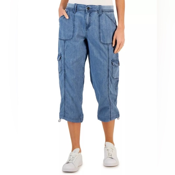 Style & Co. | Pants & Jumpsuits | Style Co Bungee Straight Capri ...